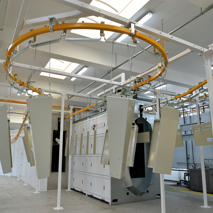 Single line overhead conveyor - monorail from Caldan