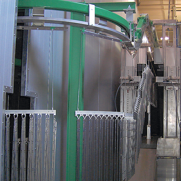 Monorail overhead conveyor - Single line conveyor from Caldan